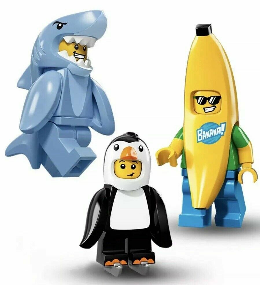 NEW LEGO CMF Lot Of 3 Minifigures 71013 PENGUIN BOY BANANA GUY 71011 ...