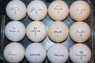 #12 Set of 12 GOLF BALLS LOGO Old Rare Vintage Balls | eBay