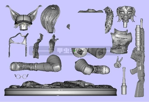 Anime Fio 1/10 1/8 Unpainted GK Models 3D Printed Figures Unassembled ...