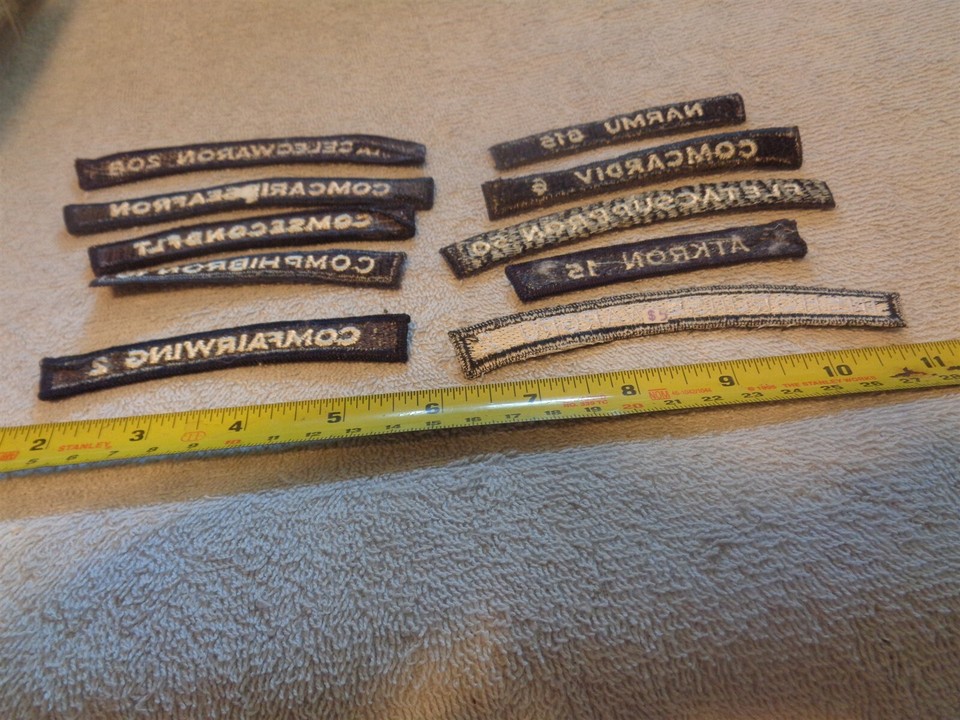 Ten (10) Different Navy Tabs or Rockers (BOX KIWI BAG#CT9) | eBay