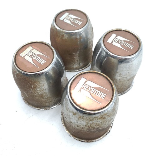 Vintage Keystone Push Through Wheel Rim Center Cap Covers Emblem Chrome ...