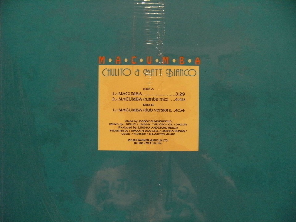 CHULITO King of Rap MACUMBA with MATT BIANCO S/WRAPPED | eBay