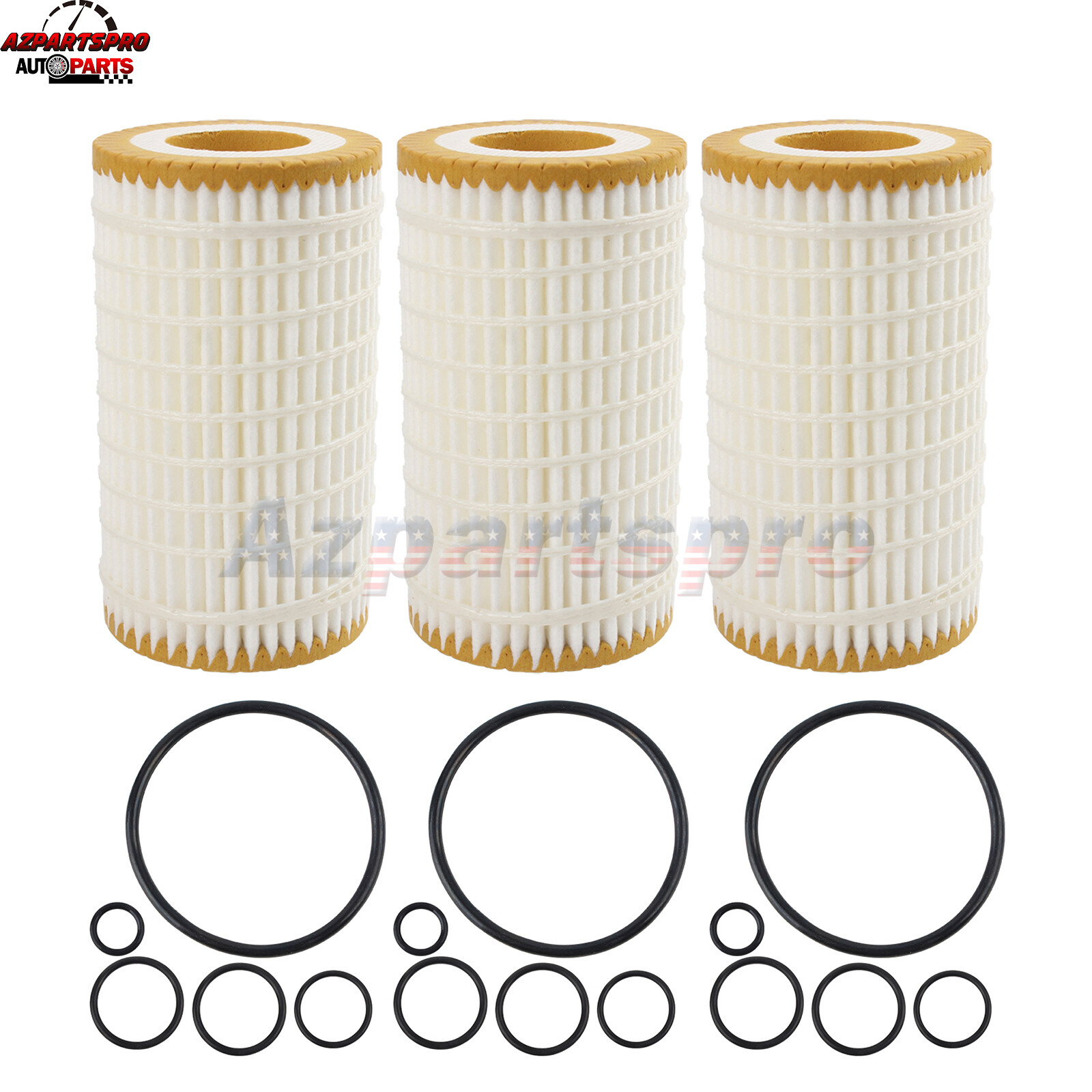 3pcs Oil Filter Cartridge For Mercedes Benz A1121800009, A1121840225 ...