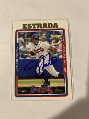 JOHNNY ESTRADA 2005 TOPPS Autographed Signed Baseball Card Braves | eBay