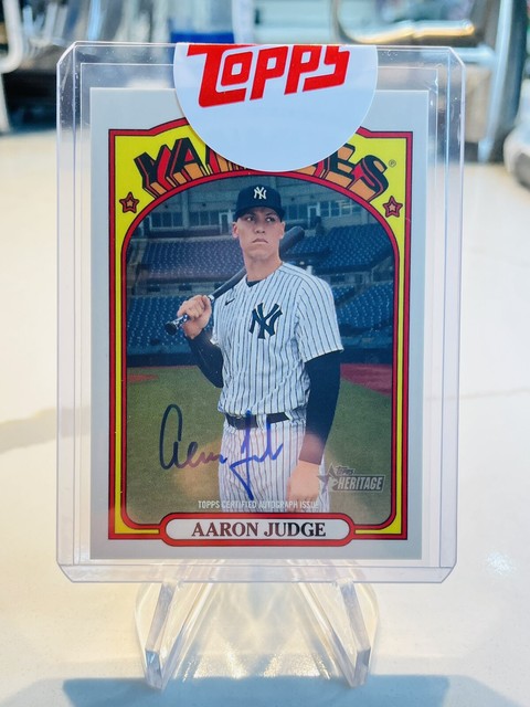 2021 Topps Heritage - Real One Autographs #ROA-AJ Aaron Judge (AU) for ...