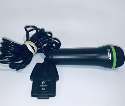 Konami Logitech Black Wired Handheld Microphone Mic for Xbox | eBay