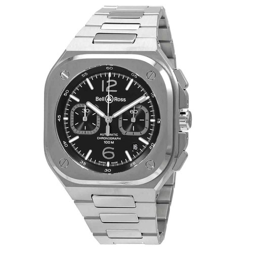 Bell and Ross Instruments Chronograph Automatic Black Dial Men's Watch ...