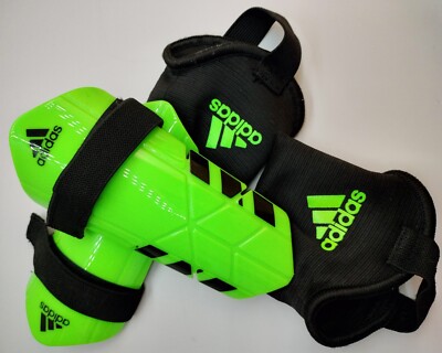 Adidas Shin Guards With Ankle Protection Lime Green Black Youth | eBay