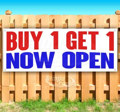 BUY 1 GET 1 NOW OPEN Advertising Vinyl Banner Flag Sign Many Sizes | eBay
