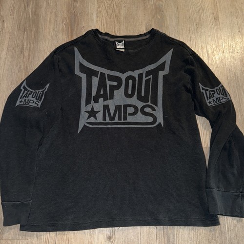 Vintage Tapout MPS MMA Elite Waffle Knit Long Sleeve Thermal Shirt ...