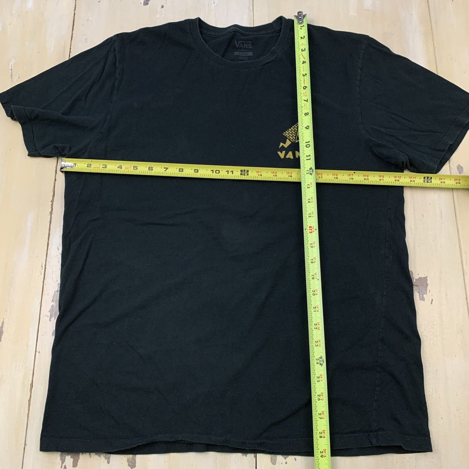 VANS - Running Pyramid Off The Wall Black Skate T-Shirt, Mens Slim Fit ...