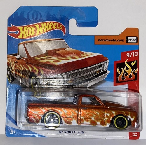 Hot Wheels 67 Chevy c10 HW Flames 9/10 176/250 Short Card Brand New ...