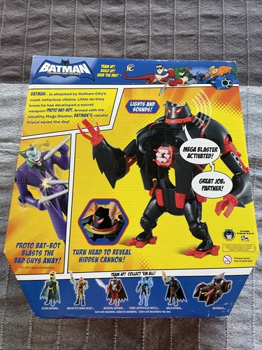 DC Batman Brave & The Bold 12" Proto Bat-Bot Electronic Lights Sounds ...