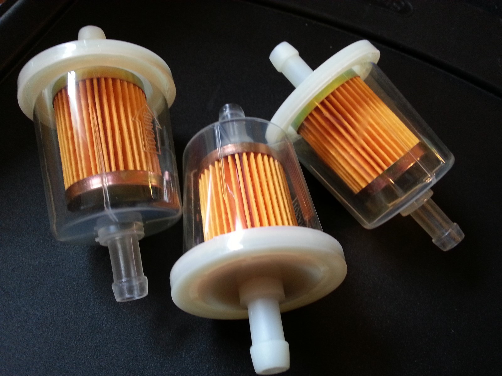 Plymouth 3x Clear Inline Gas Fuel Filters 3/8 9mm 10mm Lawn Garden ...