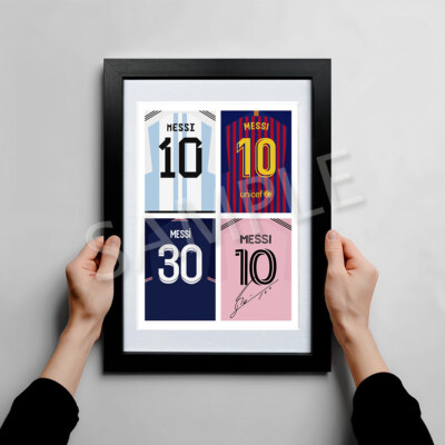 LIONEL MESSI BARCA MIAMI PSG ARGENTINA SIGNED POSTER PRINT PHOTO ...