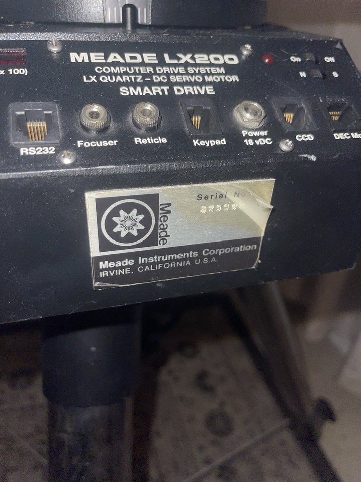 Meade LX200 EMC Telescope With Tripod And Extra Lenses No Case (Power ...