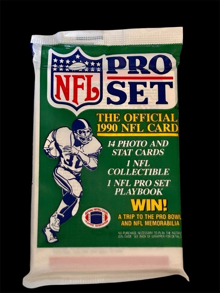 (1) Sealed Pack 1990 PRO SET NFL Vintage Football Card Pack 14 Cards ...