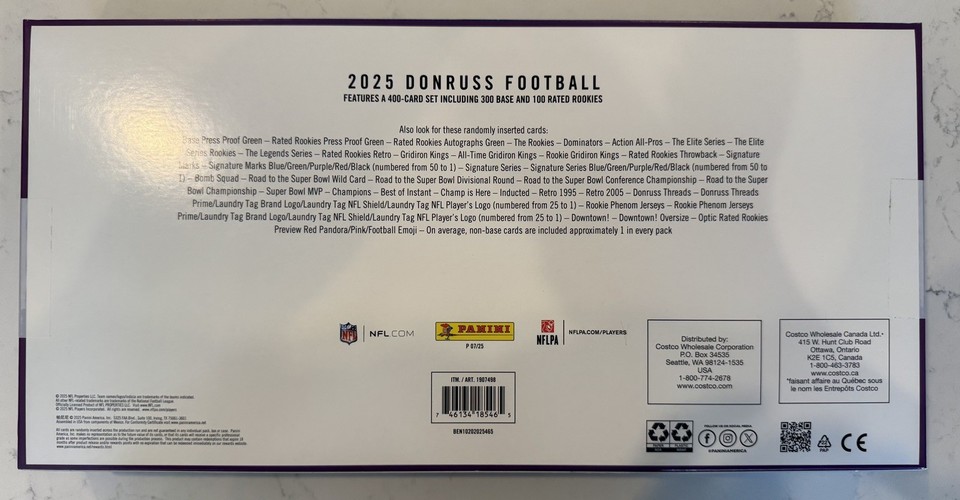 2025 Panini Donruss NFL Football Costco Bundle Pack Box Factory Sealed ...