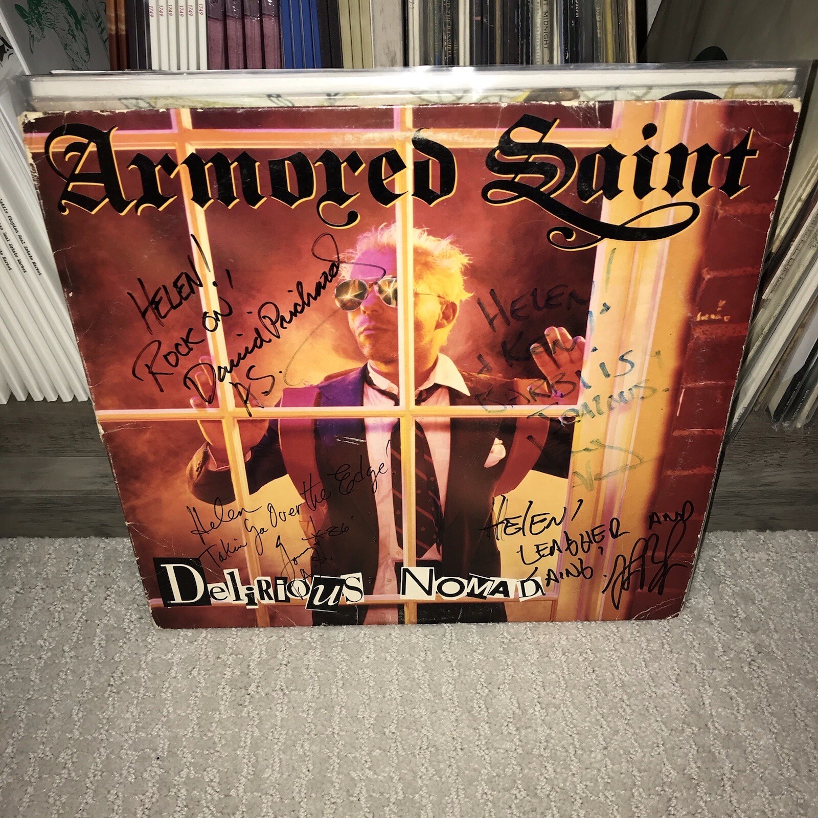 SIGNED x4 Armored Saint Vinyl Record David Prichard John Bush Joey Vera ...