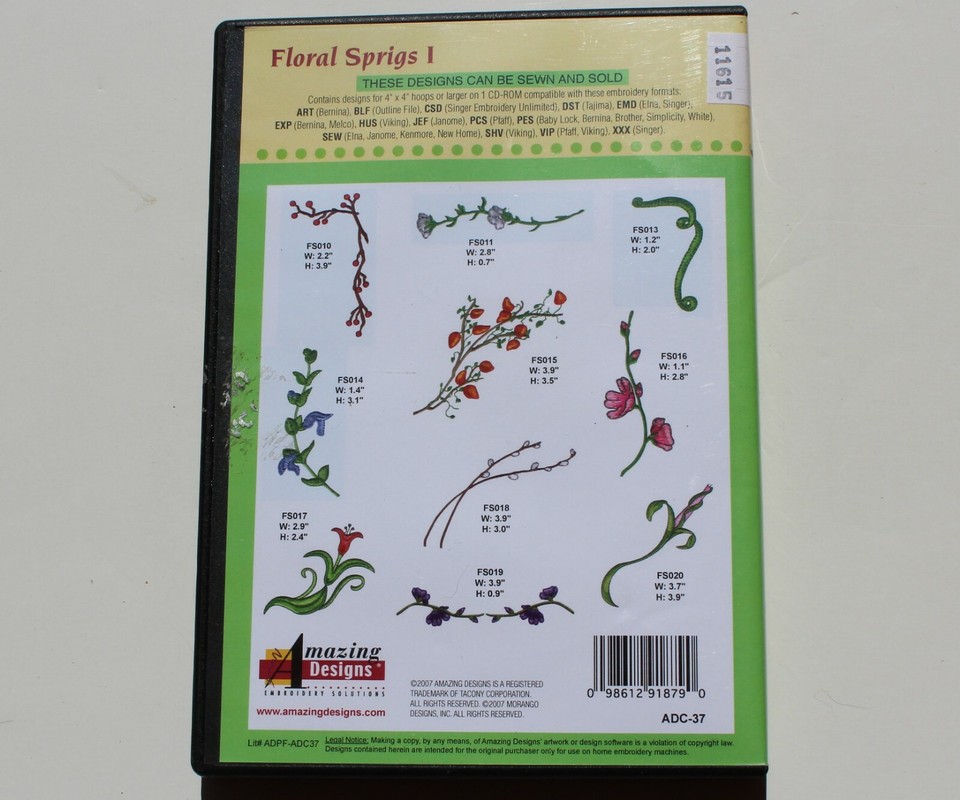 AMAZING DESIGNS Machine Embroidery CDs (YOU CHOOSE) - NEW ( buy more ...