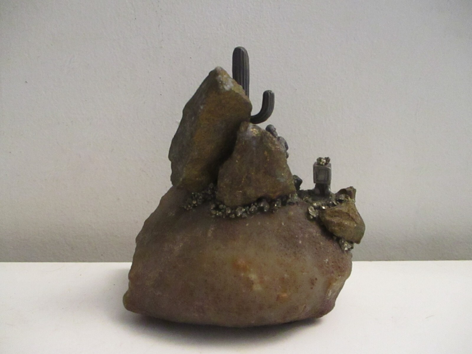 Vintage GEODE Miniature Fools Gold Mine Diorama Western Mining ...