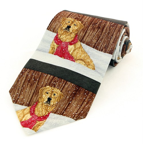 Endangered Species Yellow Lab Men's Necktie Retriever Dog Pet Silk Neck ...