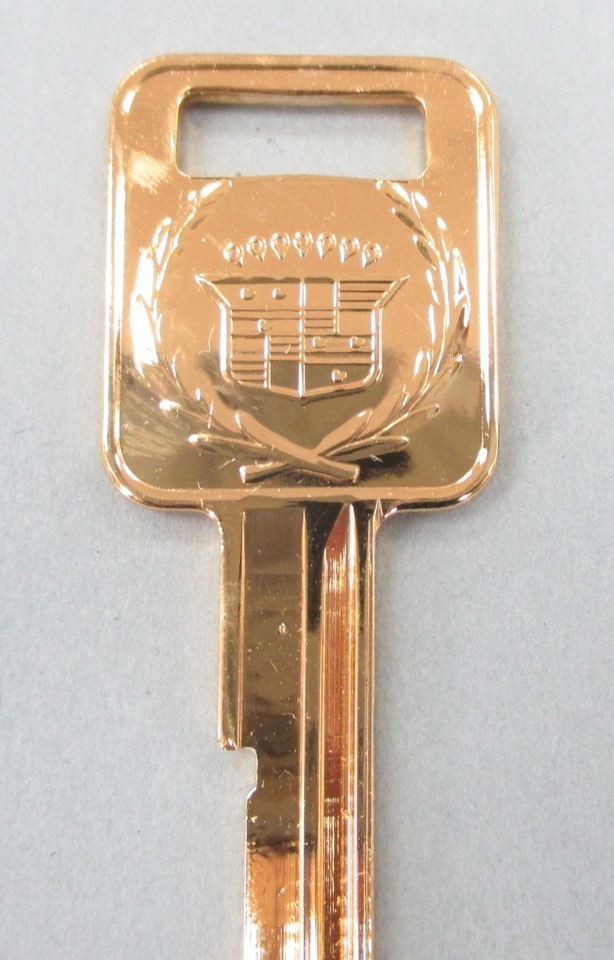 NOS Classic Yellow Gold CADILLAC Key Set 1968 1972 1976 1980 1987-1990 ...