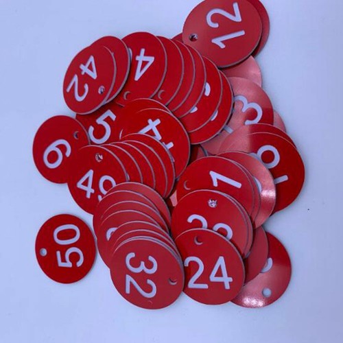1-100 Engraved Number Discs Restaurant Table Tags Gym Locker Pub Club ...