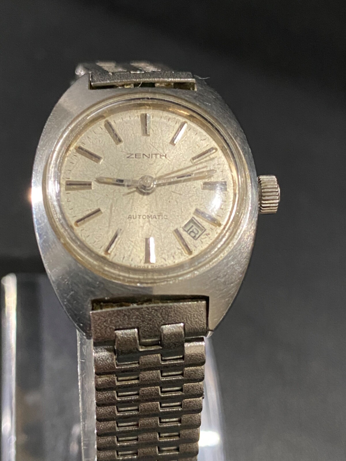 vintage calendar automatic ladies ZENITH wristwatch. - Gem