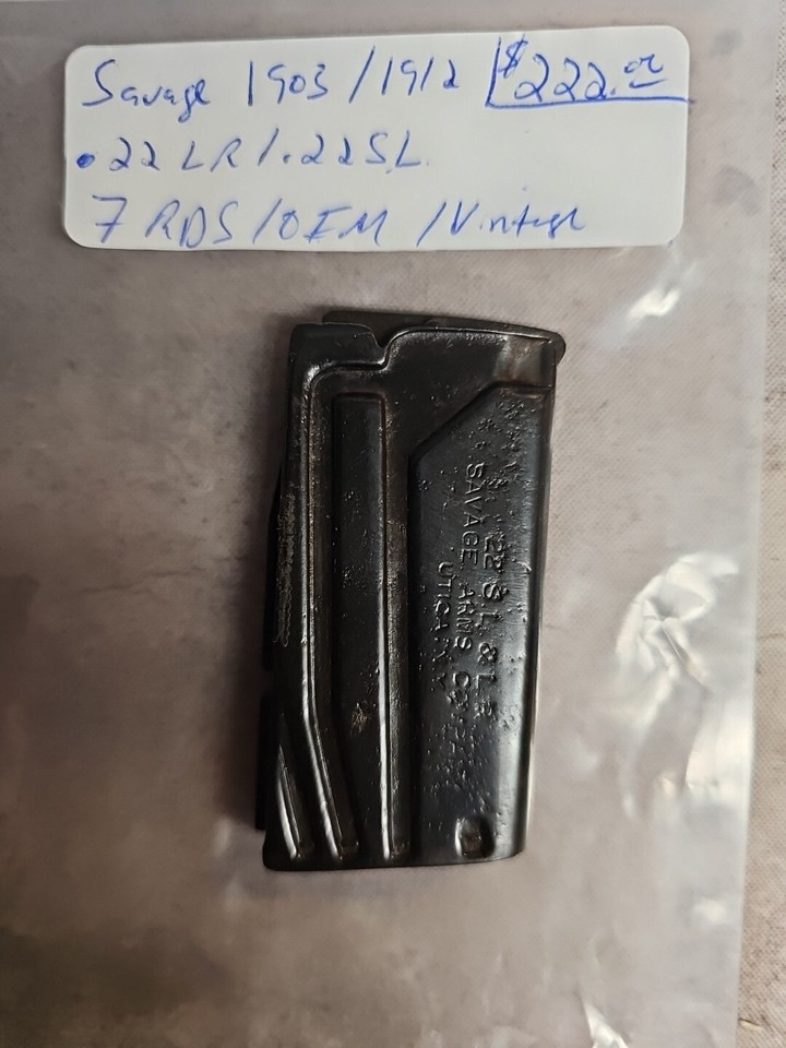 1 x RARE Savage Model 1903 or 1912 .22 LR & 22 SL 7 Round ORIGINAL ...