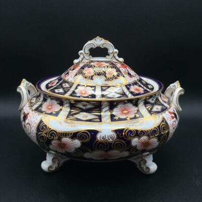 ROYAL CROWN DERBY IMARI TRADITIONAL 2451 COVERED VEGETABLE SERVING DISH ...