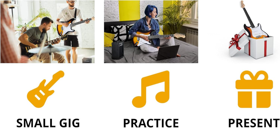 Banger'S Pack Set Chitarra Elettrica Sunburst - Kit Completo per ...