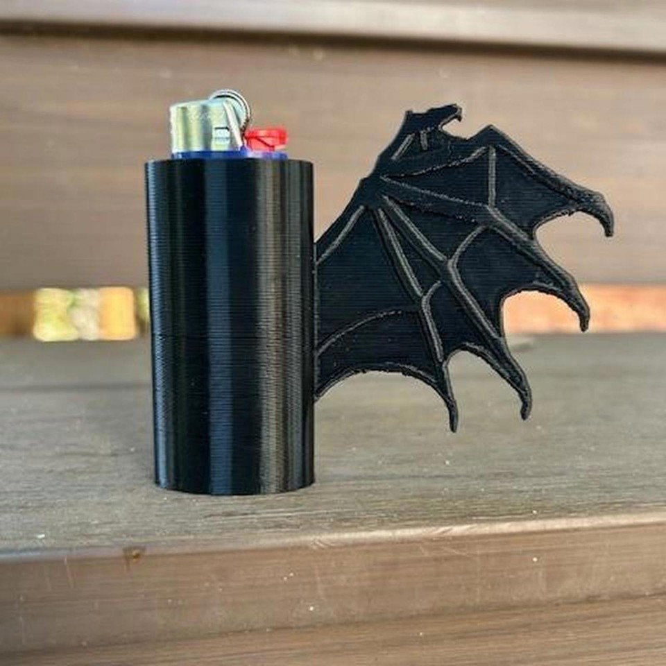 Black bat wing lighter holder emo punk vampire Halloween #goth #biker ...
