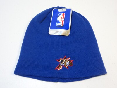 VTG NBA Philadelphia 76ers LOGO Knit Skull Cap Beanie Hat Adidas NEW ...