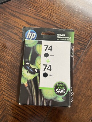 Genuine HP 74-74 Black Twin Pack-J5730 J5740 C4210 C4410 D5360 D5315 ...
