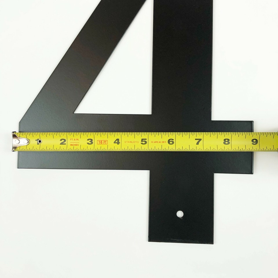 12 inch 0 to 9 Large Numbers Black Metal Iron Home House Street ...