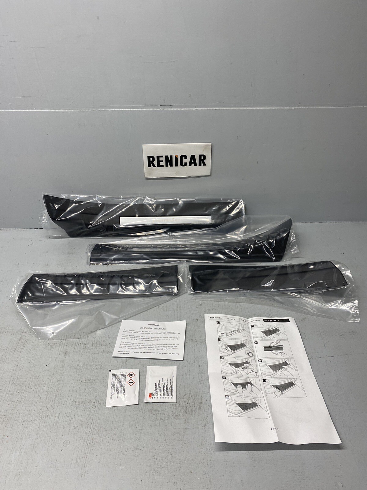 Genuine Fiat Panda 2012 on Set of 4 Door Sills Sill Protectors 59137471 ...