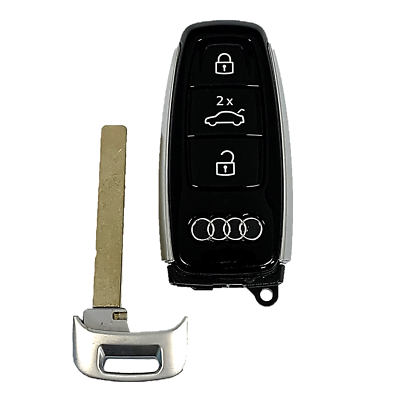 OEM AUDI Keyless Remote Fob 4 Button + UNCUT Key Insert IYZ-AK2 | eBay