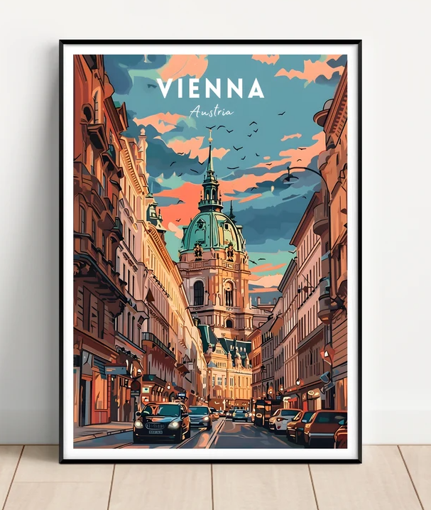 Vienna Travel Poster, Vienna Print, Vienna Wall art | eBay