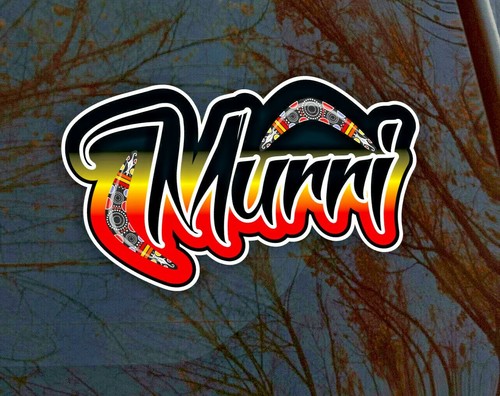 Murri Aboriginal Vinyl Sticker 190 x 110mm Aboriginal Flag INCLUDES ...
