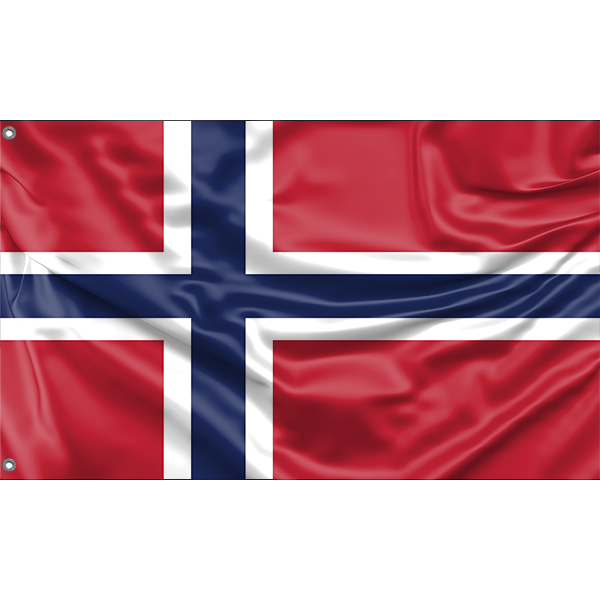 Norge Flag Of Norway And Papua New Guinea Flags. 3D Waving Flag