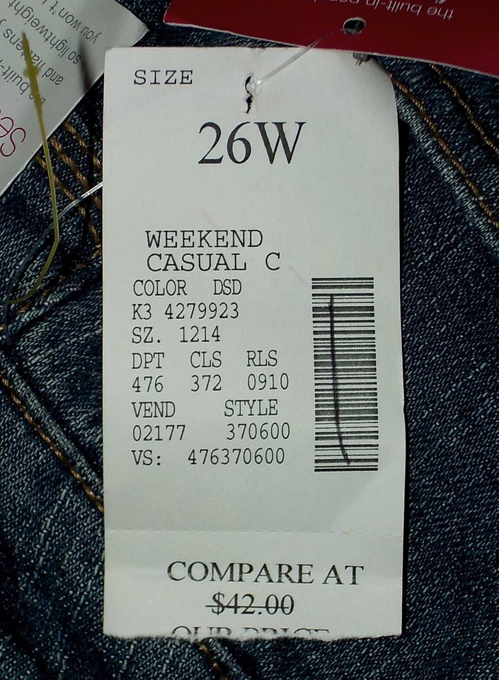 New jeans Cache Fashion Denim Bug Secret Slimmer Cotton Stretch 26W | eBay