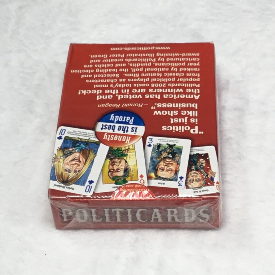 2008 Politicards Pack of 54 Comic Caricatures Political Players Trading ...