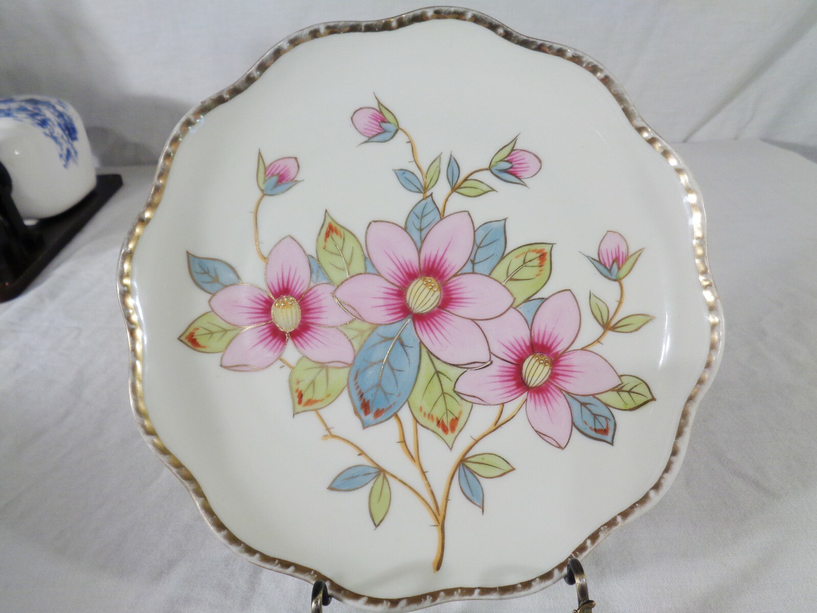 AP Austria Adolf Persch 8 1/2" Hand Painted Floral Cabinet Plate | eBay