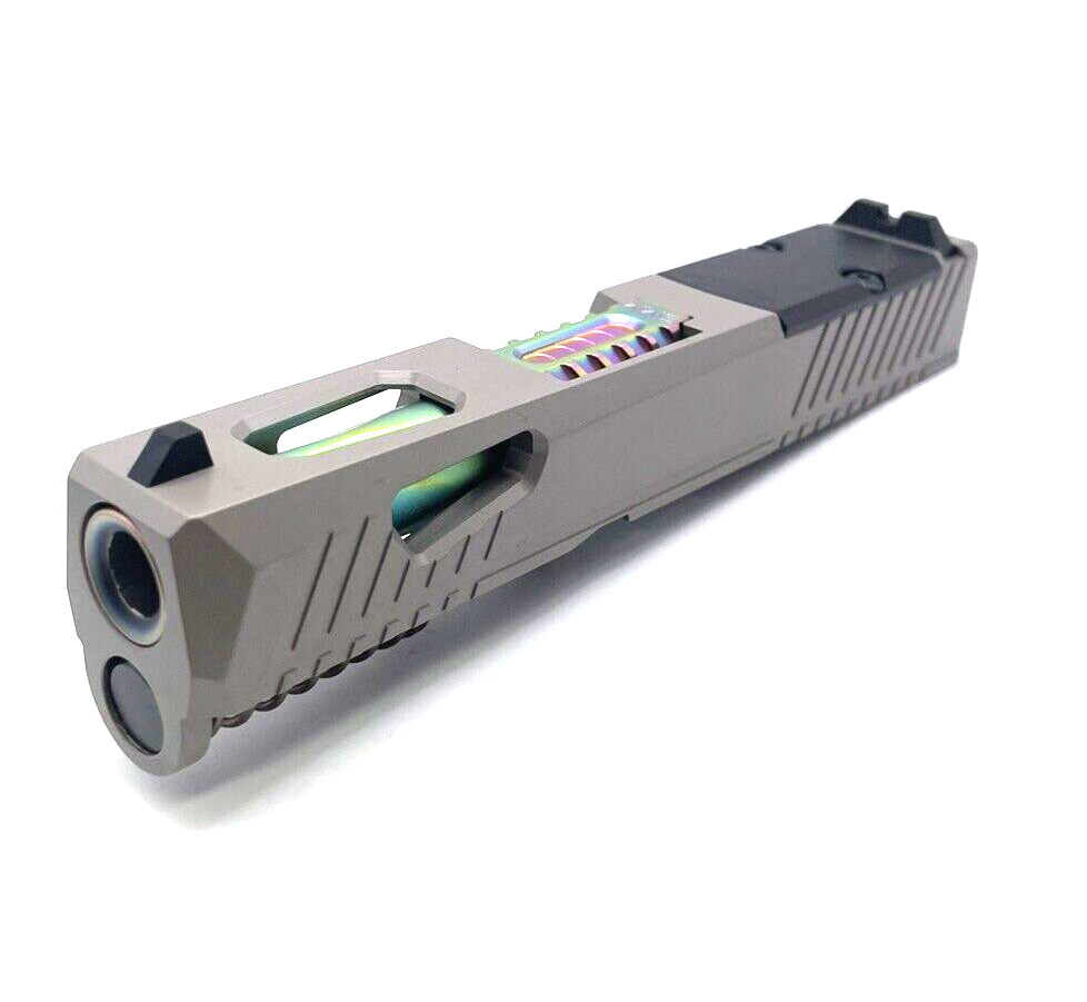 Hight Table Glock 26 G26 Gen 3 Nickel Slide RMR Cut Chameleon Fluted ...