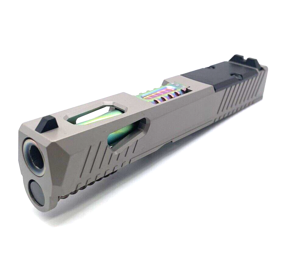 Hight Table Glock 26 G26 Gen 3 Nickel Slide RMR Cut Chameleon Fluted ...