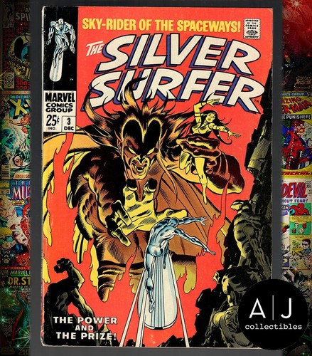 Silver Surfer #3 Marvel Comics 1st Mephisto FN 6.0 OFF White to White ...
