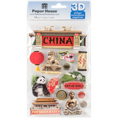 Paper House 3D Autocollants 4.5 " X8.5 " -china, STDM252E | eBay