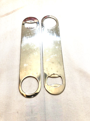 Two Metal Bartender Bar Blade Bottle Openers Speed Opener Bar Key Beer ...