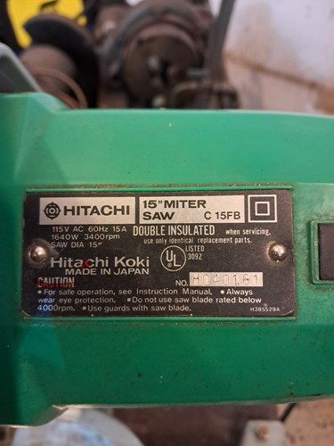 Hitachi C15FB 15" Miter Saw | eBay